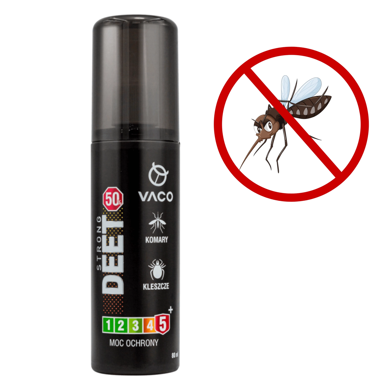VACO STRONG 50 PŁYN NA KLESZCZE, KOMARY I MESZKI DEET 50% + GERANIOL ...
