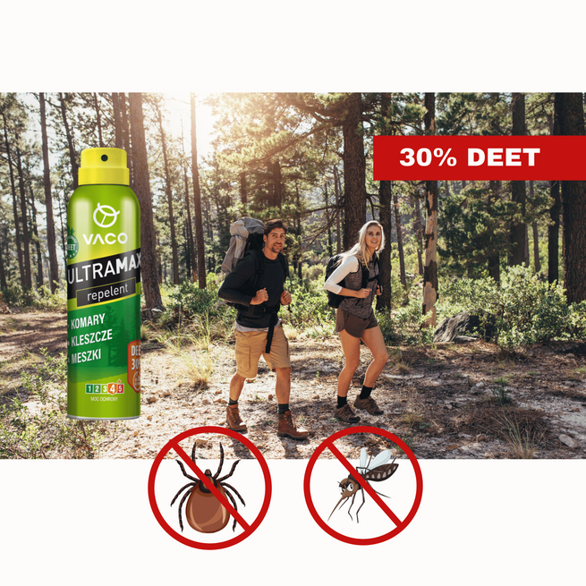 VACO ULTRAMAX SPRAY NA KOMARY, KLESZCZE I MESZKI DEET 30% - 170 ML ...